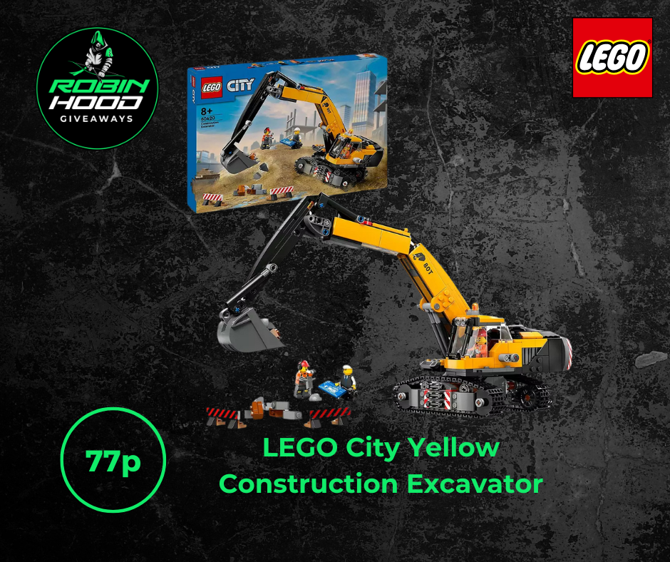 LEGO City Yellow Construction Excavator – Robinhood Giveaways Ltd